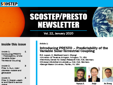 SCOSTEP/PRESTO Newsletter vol.22を出版 | ISEE 名古屋大学宇宙地球環境研究所